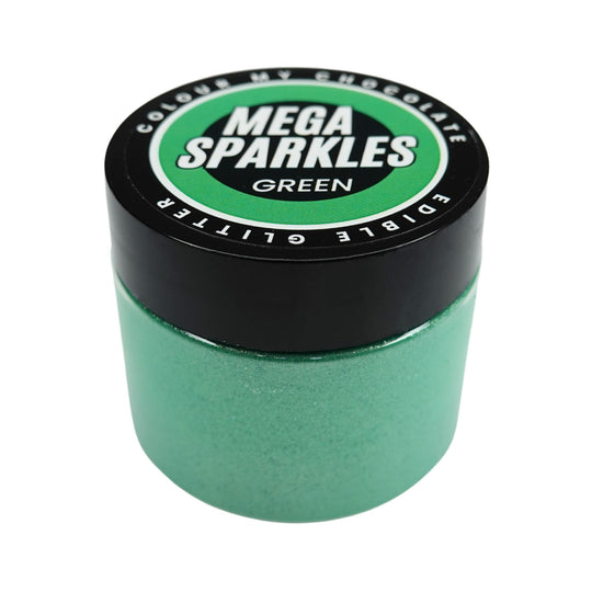 GREEN Mega Sparkles - Edible & Drinkable Glitter – Colour My Chocolate